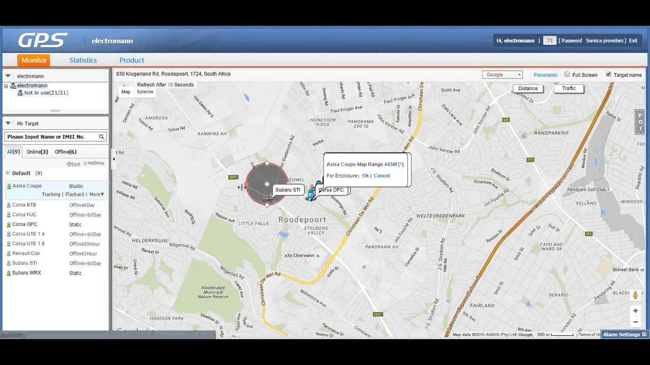 How to setup Geofence on www.cootrack.net - YouTube
