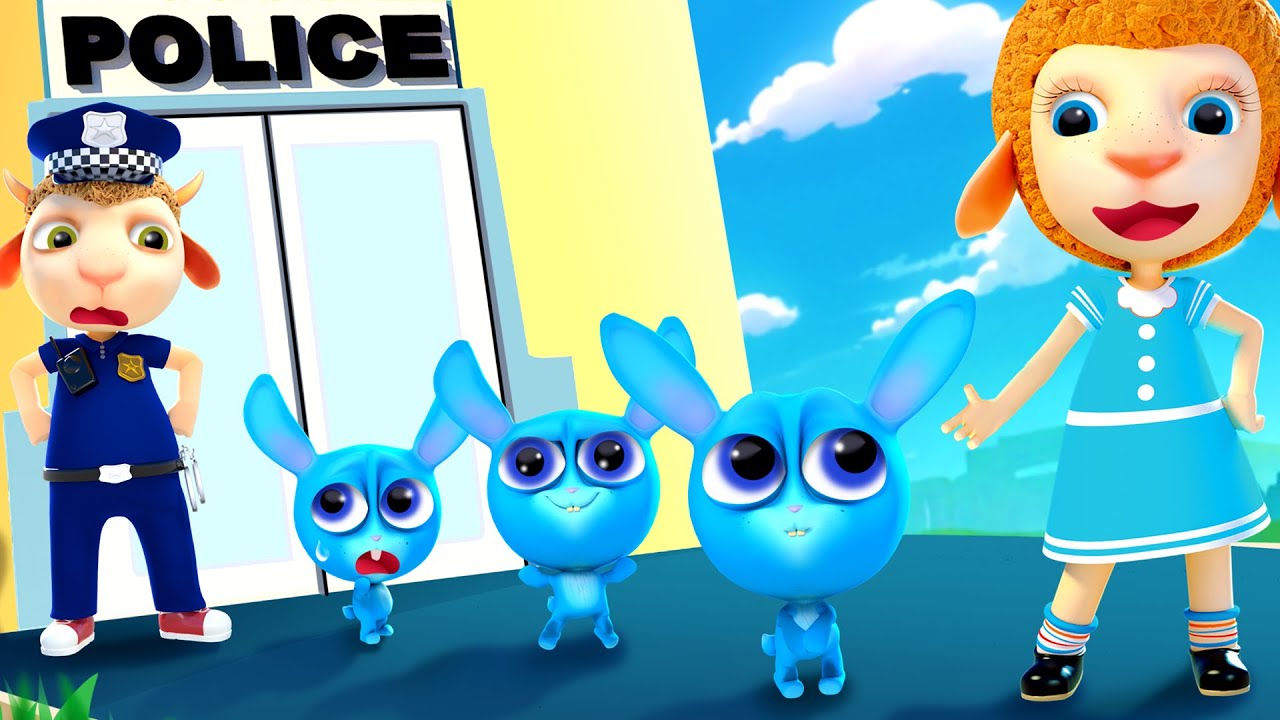 Funny Rabbits in Police Station | Police Officer Protects Kids ...