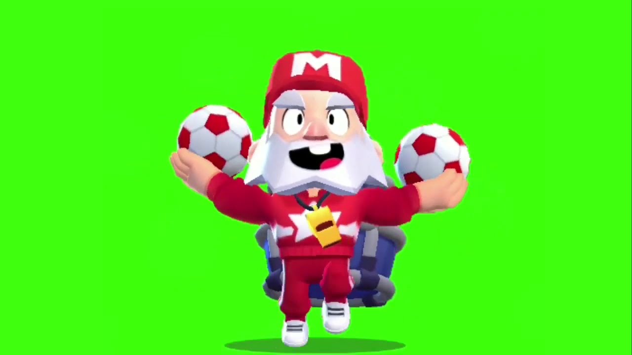 Brawl Stars Running Coach Dynamike - Green Screen - YouTube