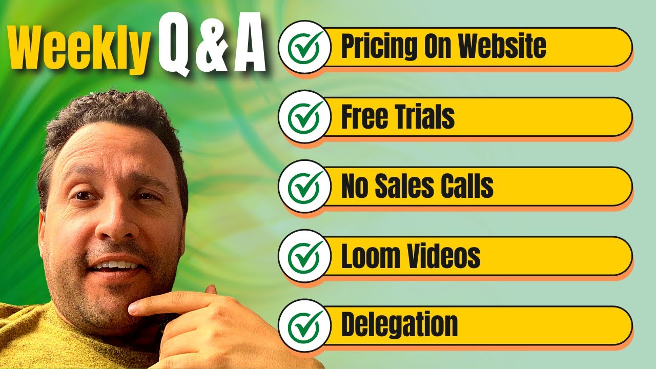 Weekly Q&A: Pricing On Website, Free Trials, No Sales Calls, Loom ...