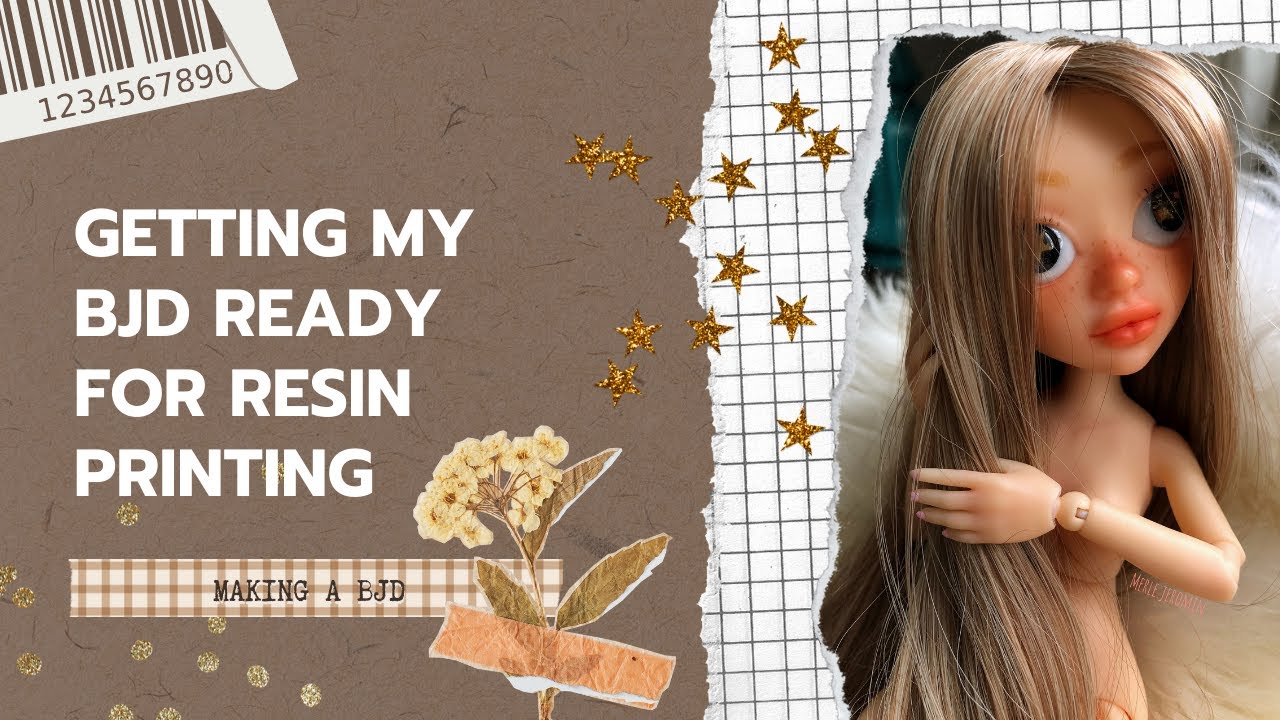 Making my own BJD! Getting my BJD ready for Resin Printing - YouTube