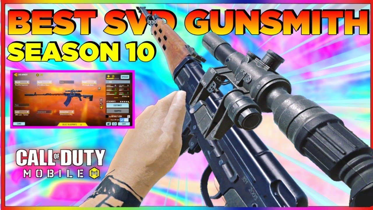 NEW BEST ONE SHOOT SVD SNIPER GUNSMITH IN SEASON 10 | SVD SNIPER ...