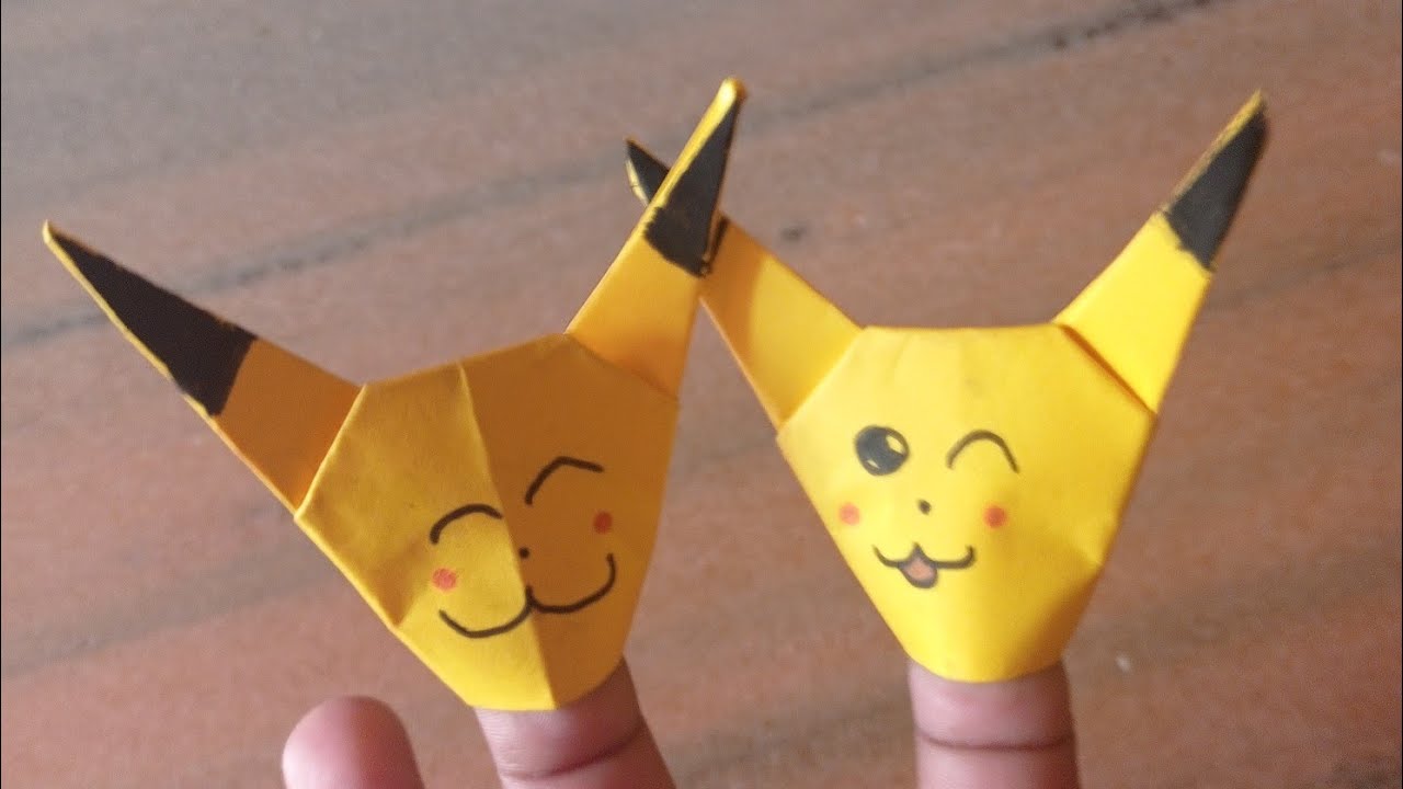 how to make finger pikachu - YouTube