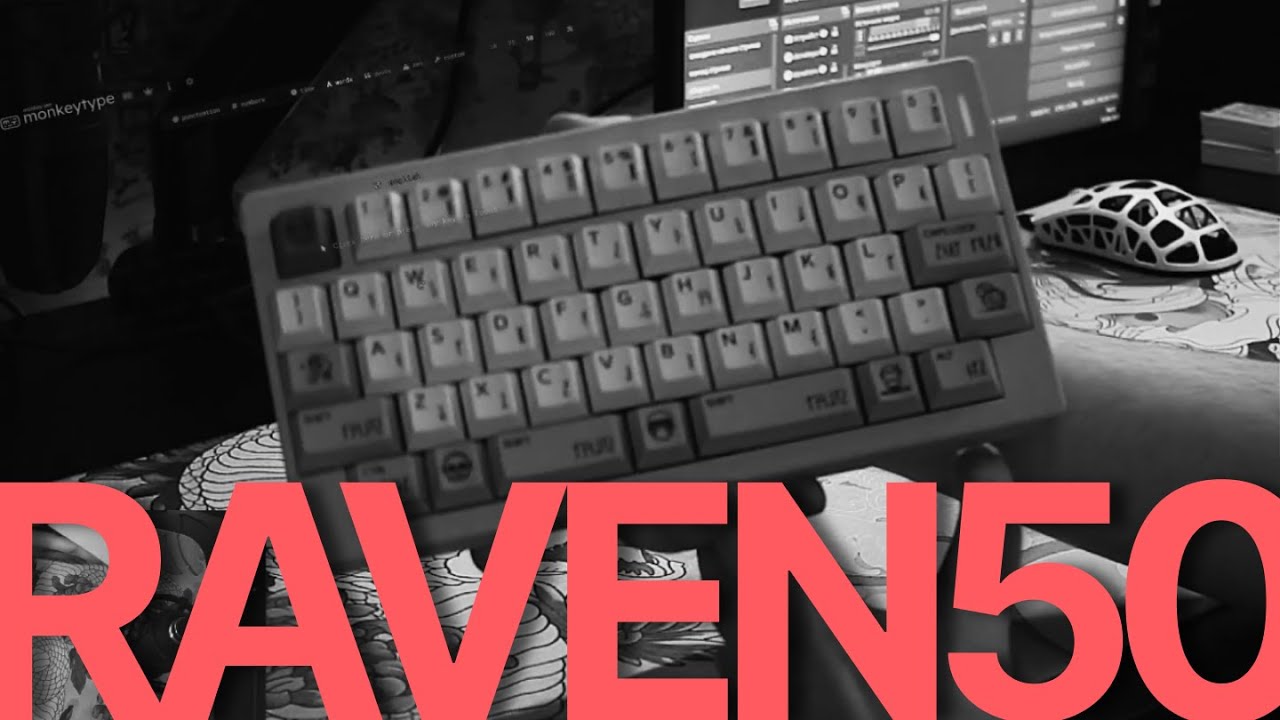 3D Printed Keyboard? Raven50 | with Cherry MX2A Black Sound Test # ...