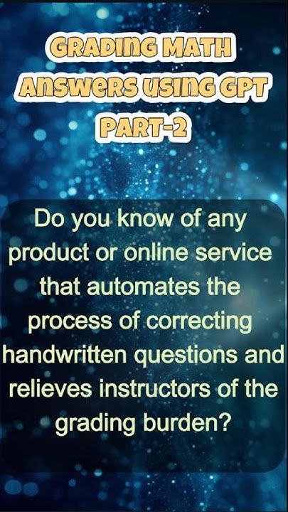Grade Math Exams using a GPT - PART 2 - YouTube