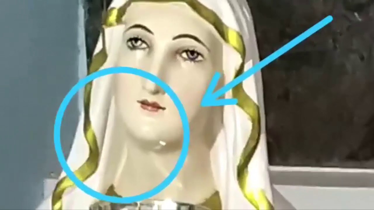 Imagen de la Virgen Maria fue captada llorando Varias Veces en Iglesia ...