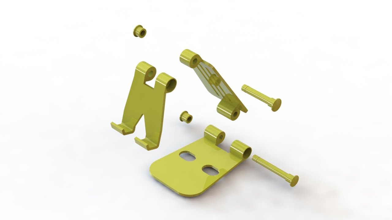 SOLIDWORKS TUTORIAL: PHONE STAND PART 3/6 - YouTube