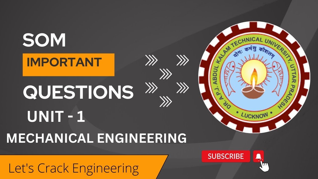 SOM Important Questions Unit - 1 || 5 semester || mechanical engineering #aktu - YouTube
