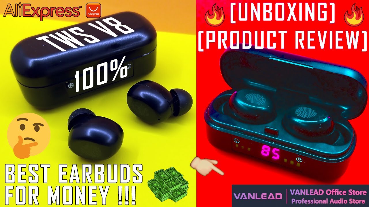 V8 TWS DYNAMIC BLUETOOTH 5.0 EARBUDS ALIEXPRESS QUICK UNBOXING 2020 ...