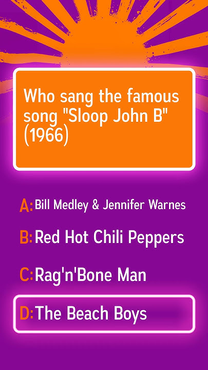 Can you identify the singer of Sloop John B in 1966? - YouTube