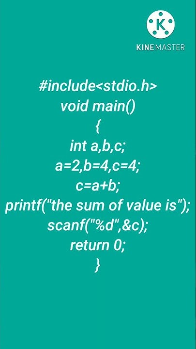 add two numbers in c programming. - YouTube