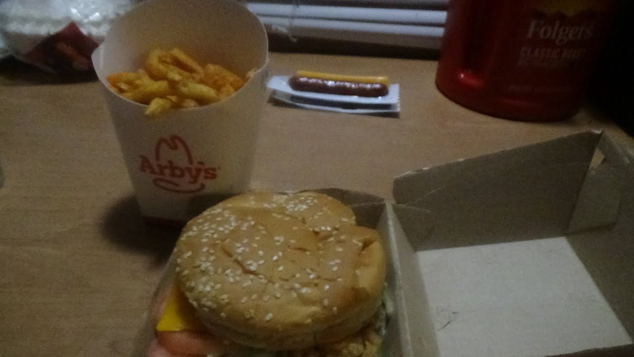 ASMR Eating Arby's Chicken Cheddar Ranch Sandwich/w Curly Fries - YouTube