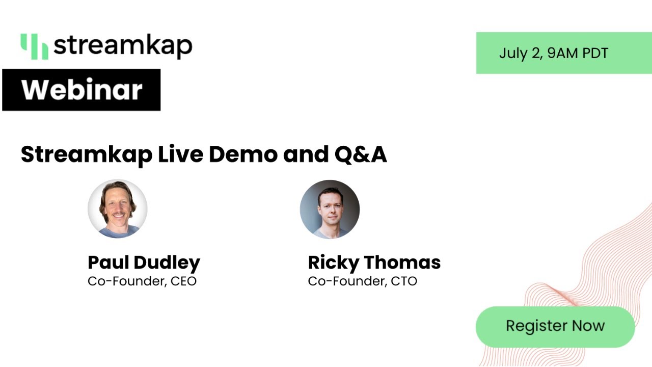 Streamkap Live Demo and Q&A - Streaming to Snowflake - YouTube