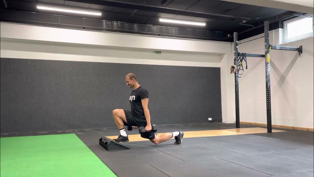 Slantboard DB Split Squat (Heel Floating) - YouTube