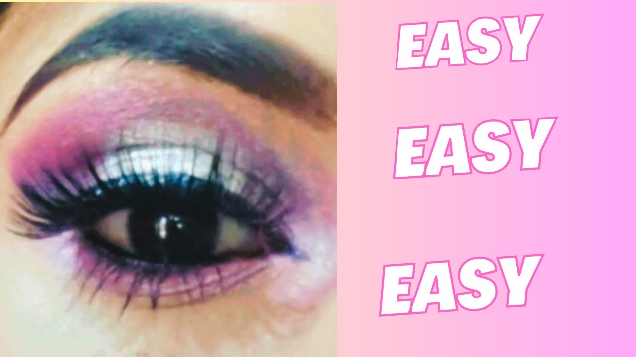 easy eye makeup ||how to make outer v eyeshadow ||silver eye makeup ...