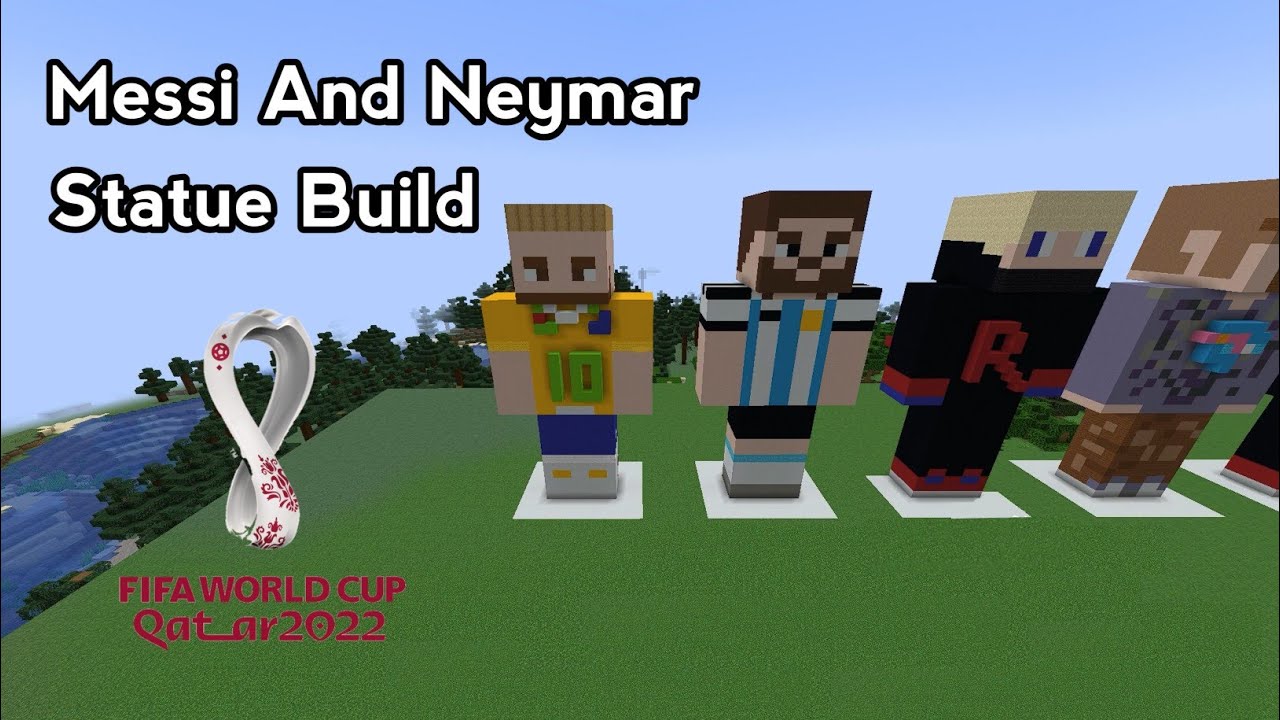 I Made World Biggest Statue Of Messi And Neymar In Minecraft || Qatar ...