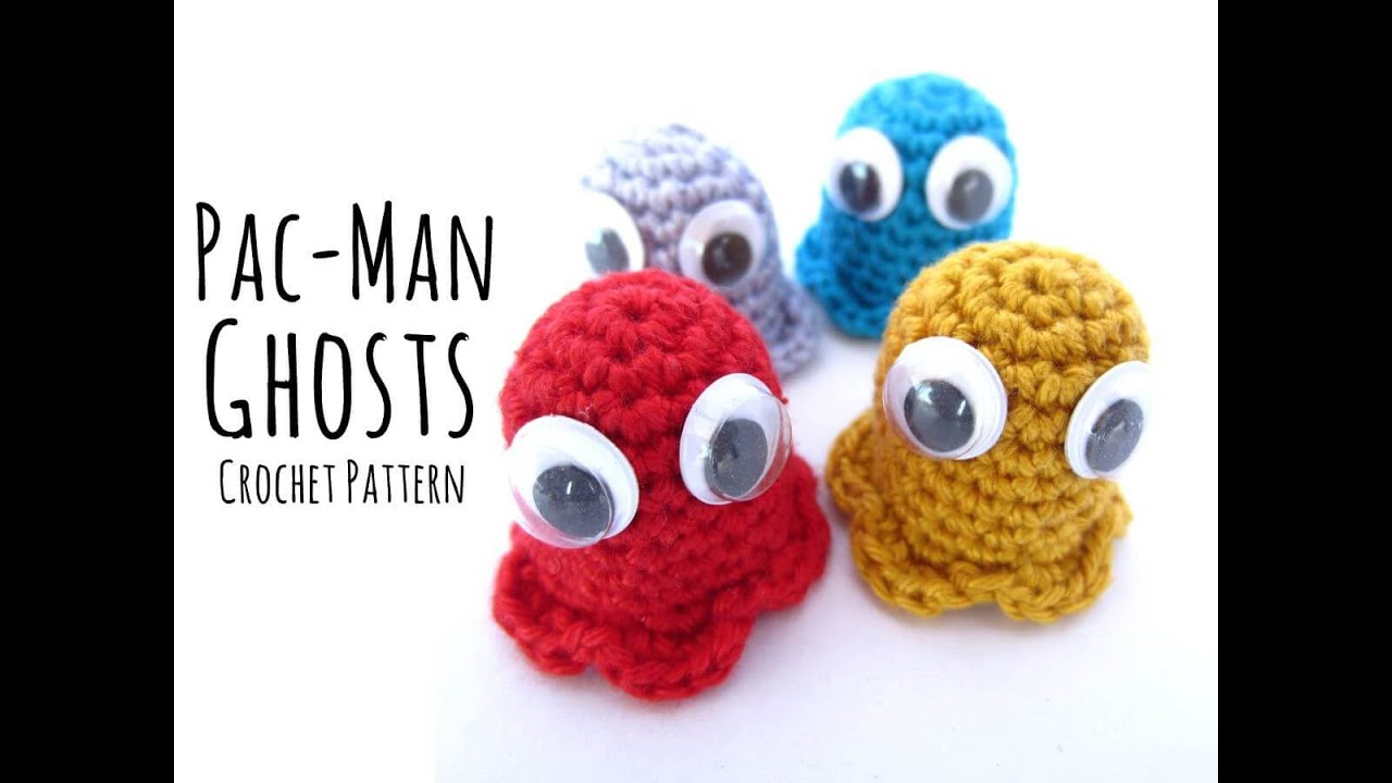 How to crochet a PAC-MAN Ghosts DYI Tutorial for beginners @Amigurumi ...