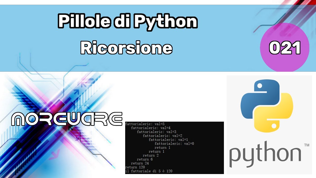 Pillole di Python #021 - Ricorsione - YouTube
