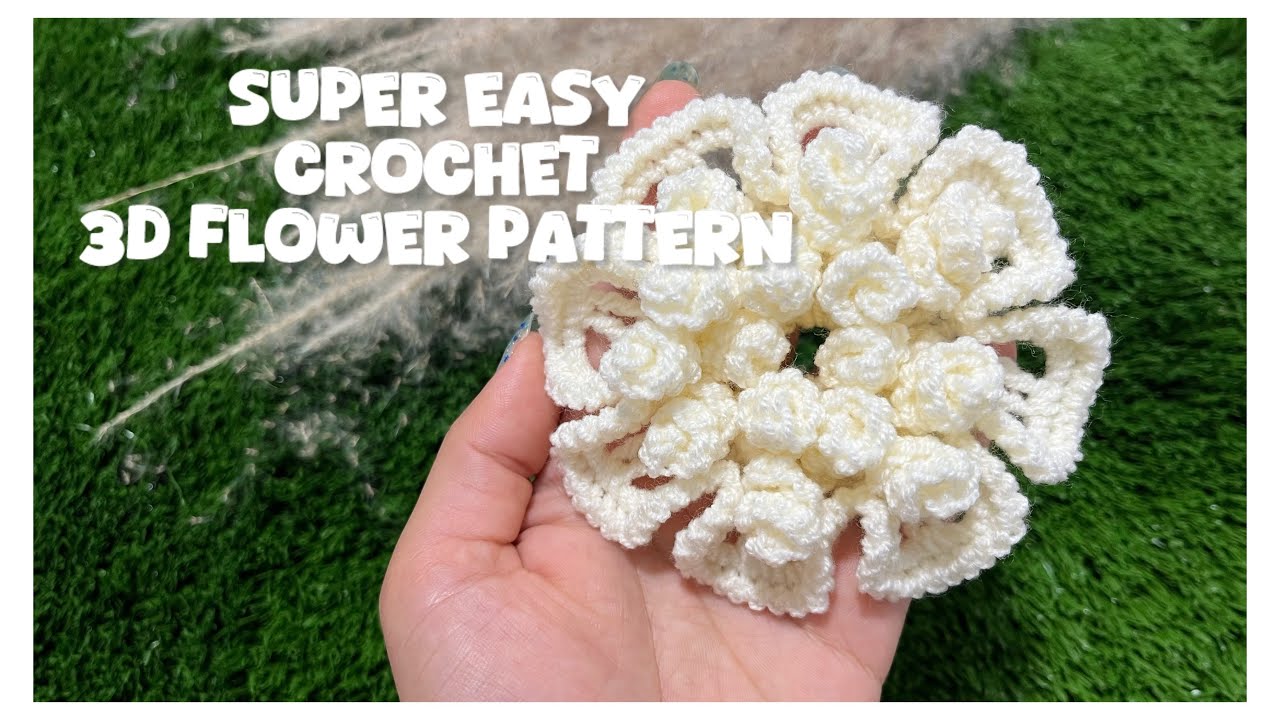 crochet beginner fancy 3D crochet tutorial - YouTube