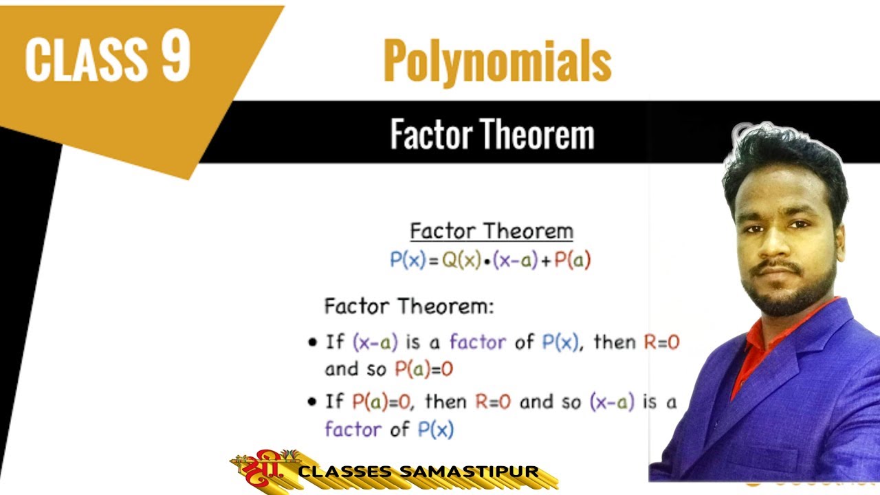 Factor Theorem Polynomials Class 9 in Hindi | CBSE l Shree classes l ...