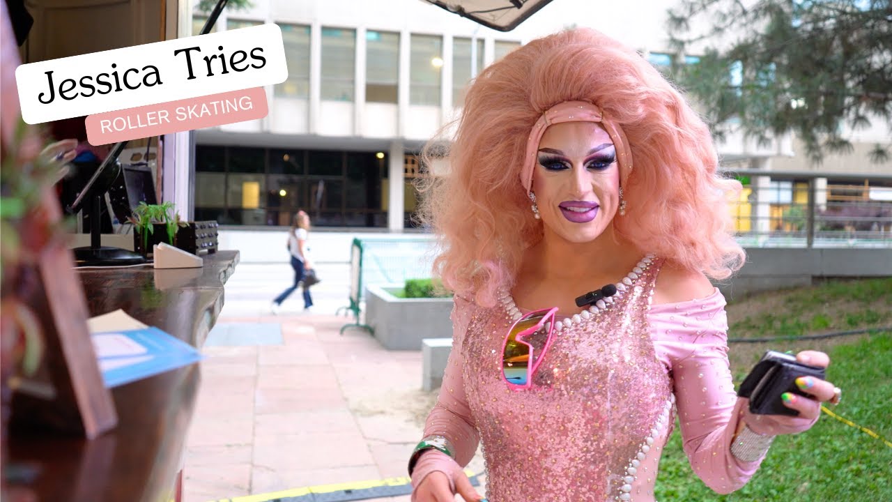 Jessica Tries Staying Grooving At The Skating Rink - YouTube