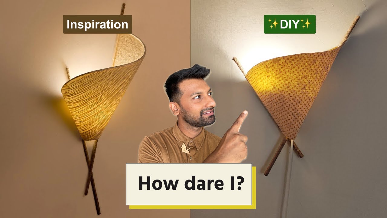 DIY Designer Wall Lamp [Low Cost & Renter Friendly!!] - YouTube