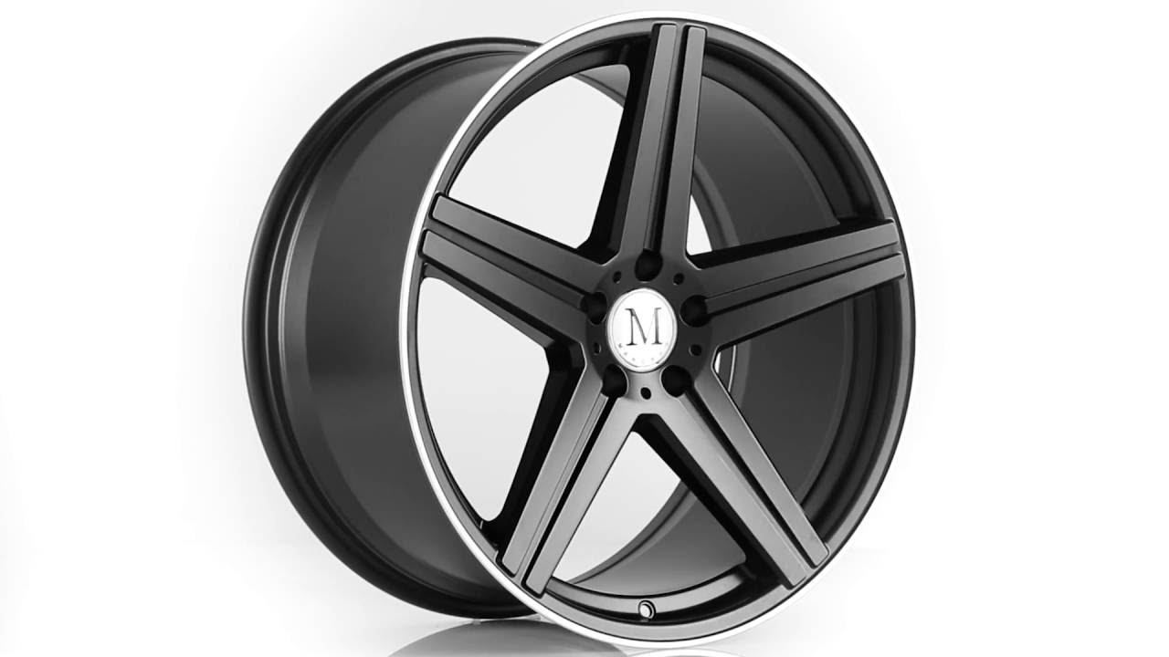 Mandrus Mercedes Wheels Estrella - Matte Black with Machined Lip Edge ...