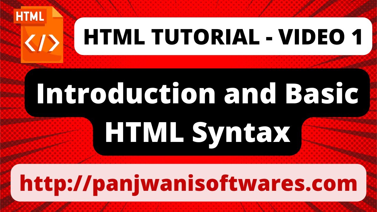 Html By Pankaj Panjwani Video 1 In Hindi Youtube