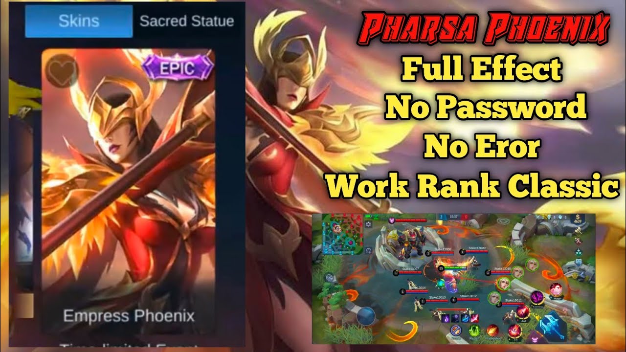 Script Skin Terbaru Pharsa Phoenix Full Effect No Eror Work Rank Mode ...