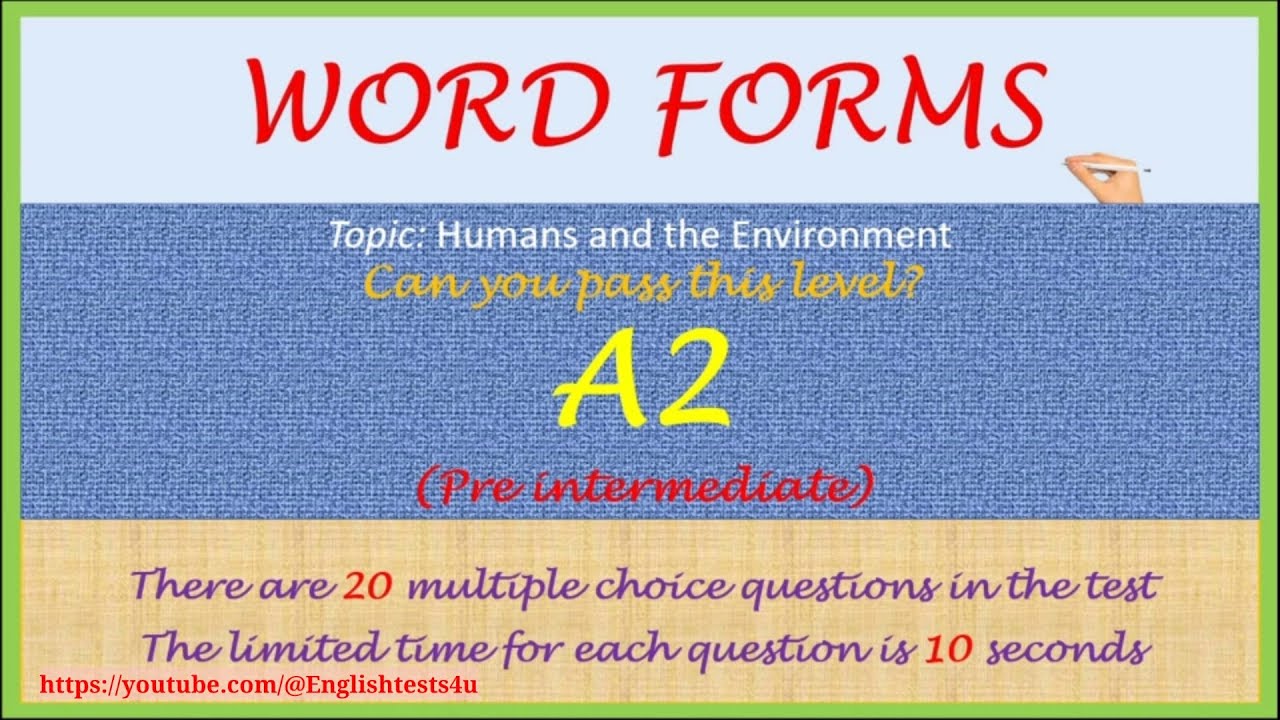 WORD FORM QUIZ 19 - YouTube