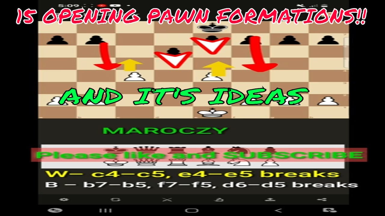 15 MUST KNOW OPENING PAWN FORMATION AND ITS IDEAS!! - YouTube