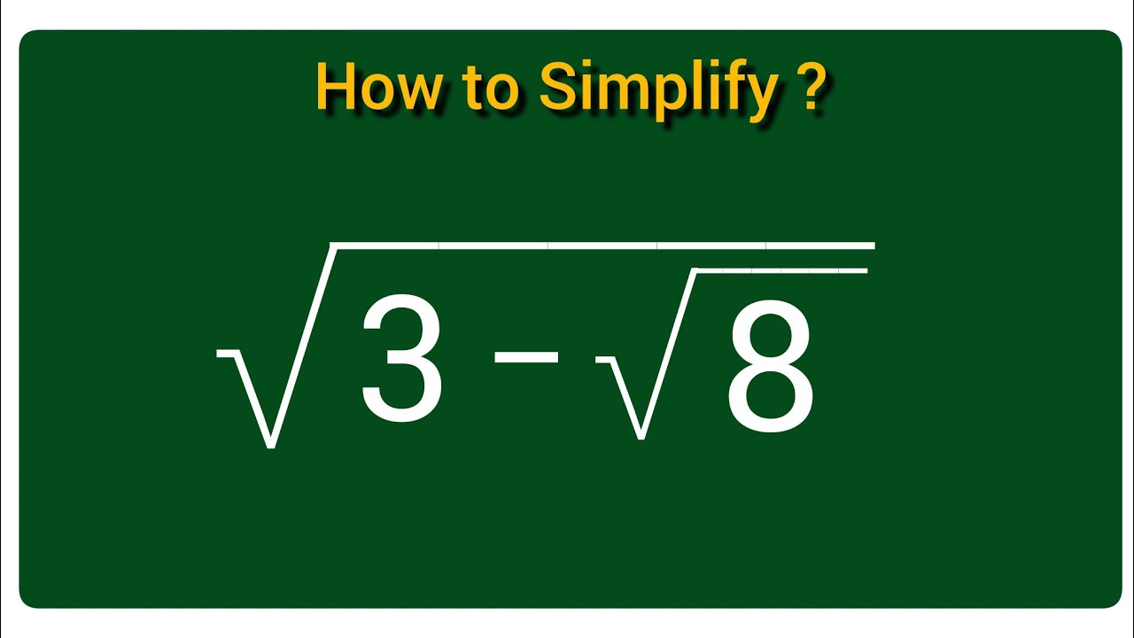 Easy technique to simplify Square root | Maths Olympiad | Square Root ...