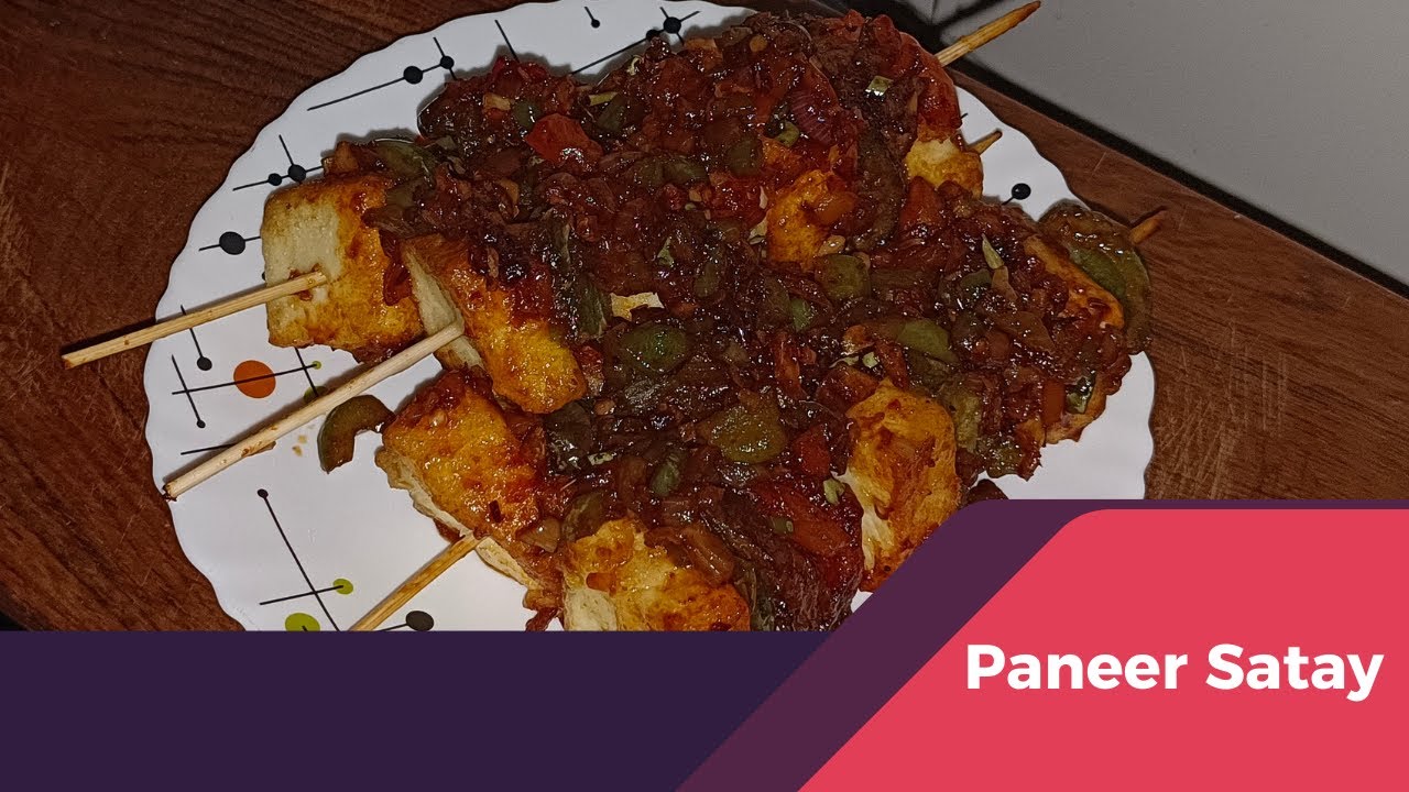 paneer satay | party special | restaurant style paneer satay - YouTube
