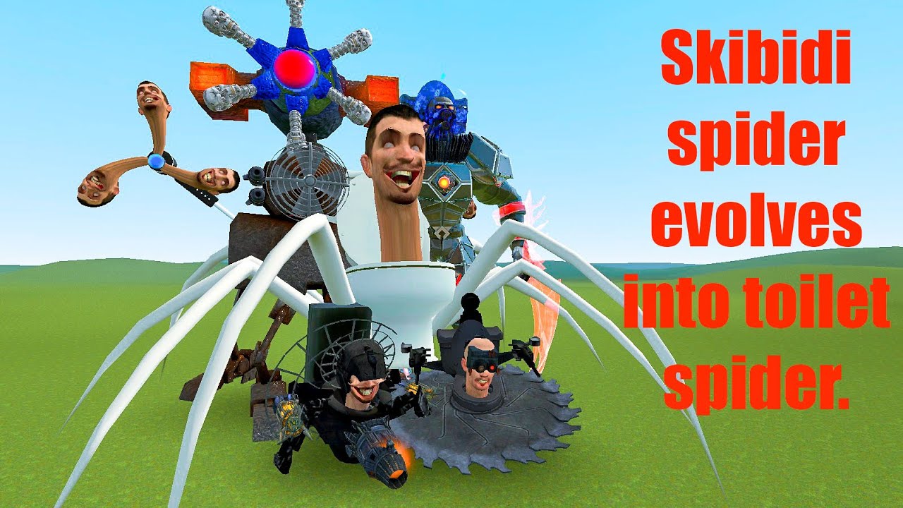 The Skibidi spider evolved into a toilet spider in Garry's Mod. - YouTube