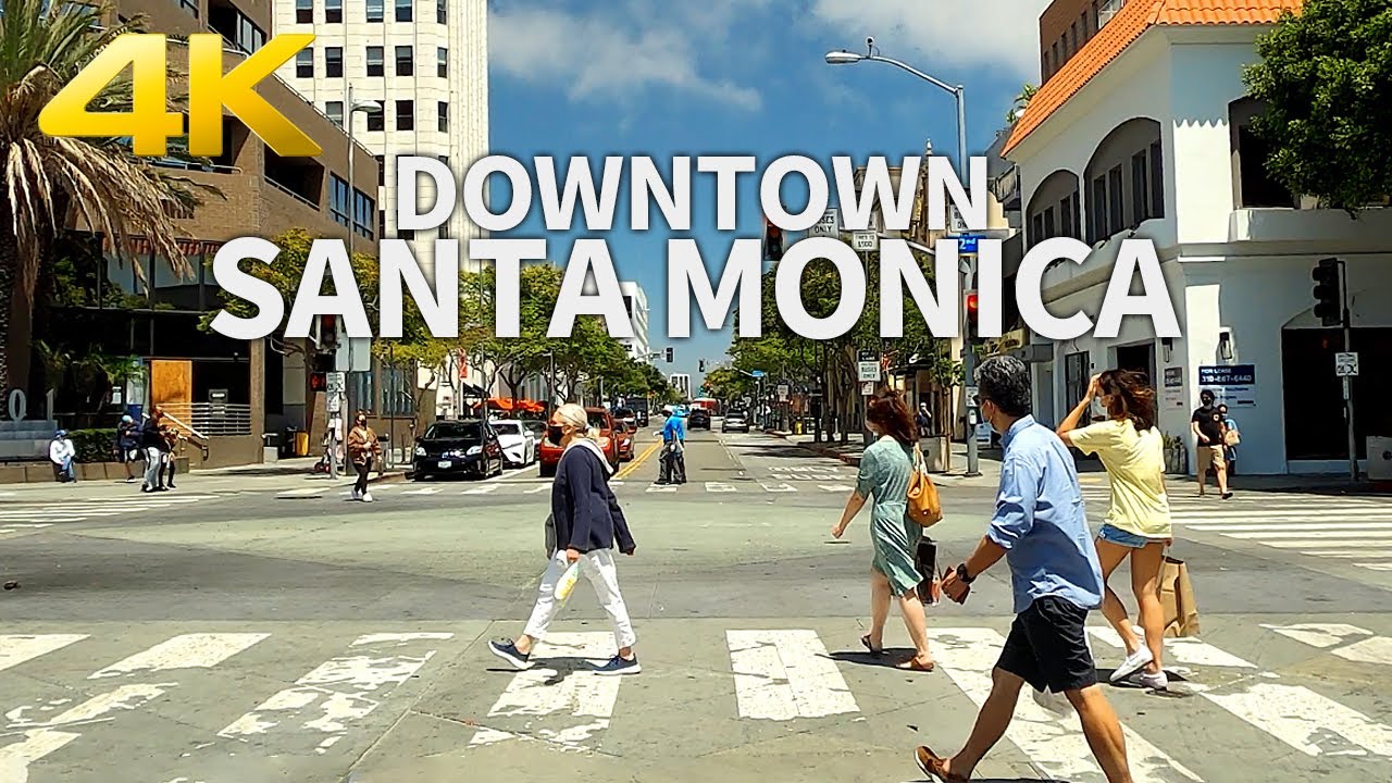 4k Santa Monica Driving Downtown Santa Monica Los Angeles