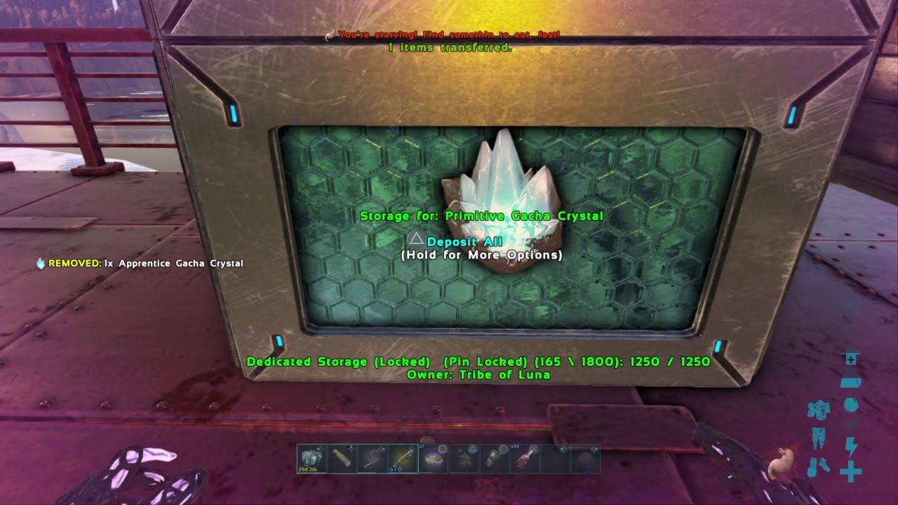 ARK: Survival Evolved Gacha crystals better not save in tek storage now ...