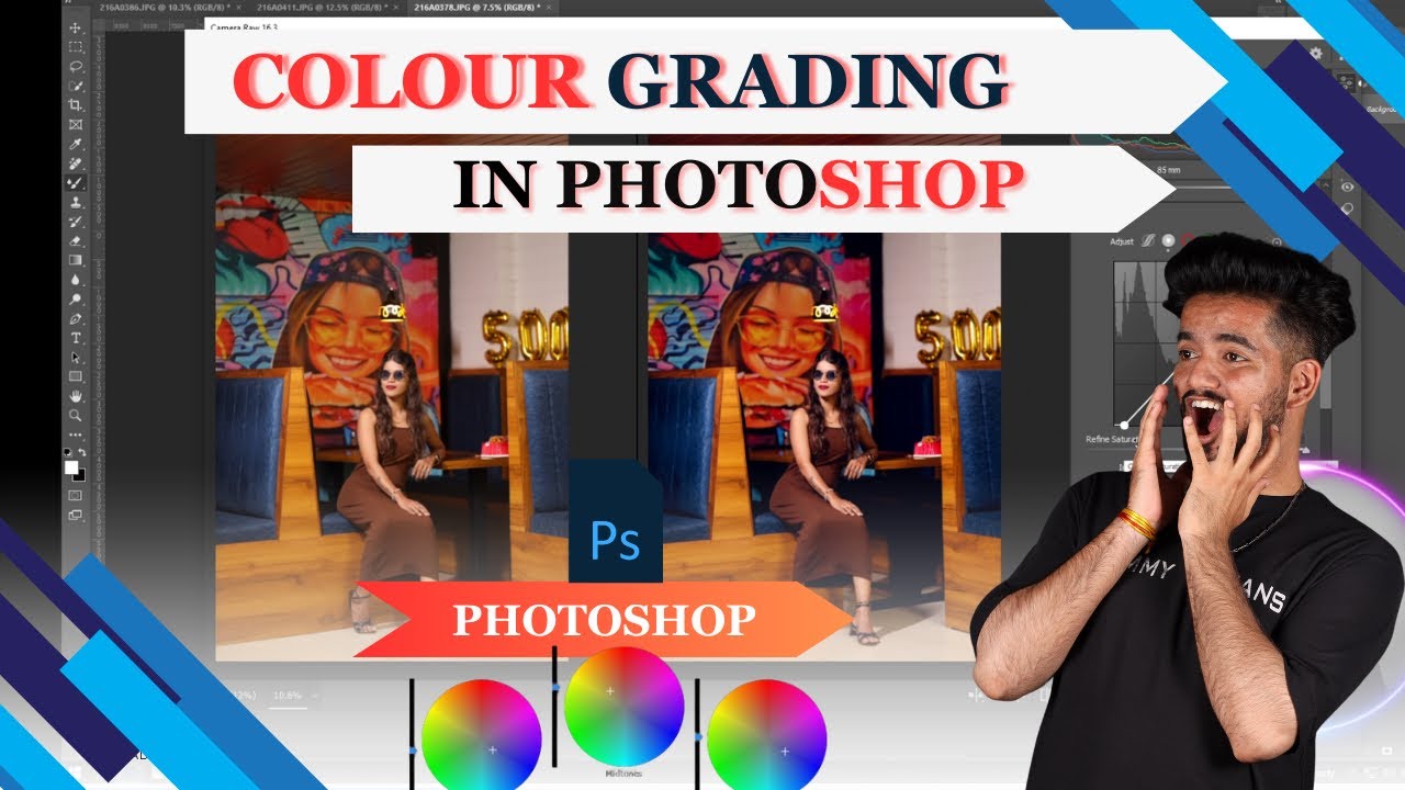 COLOUR GRADING IN PHOTOSHOP & FREE PRESETS || #photoshop - YouTube