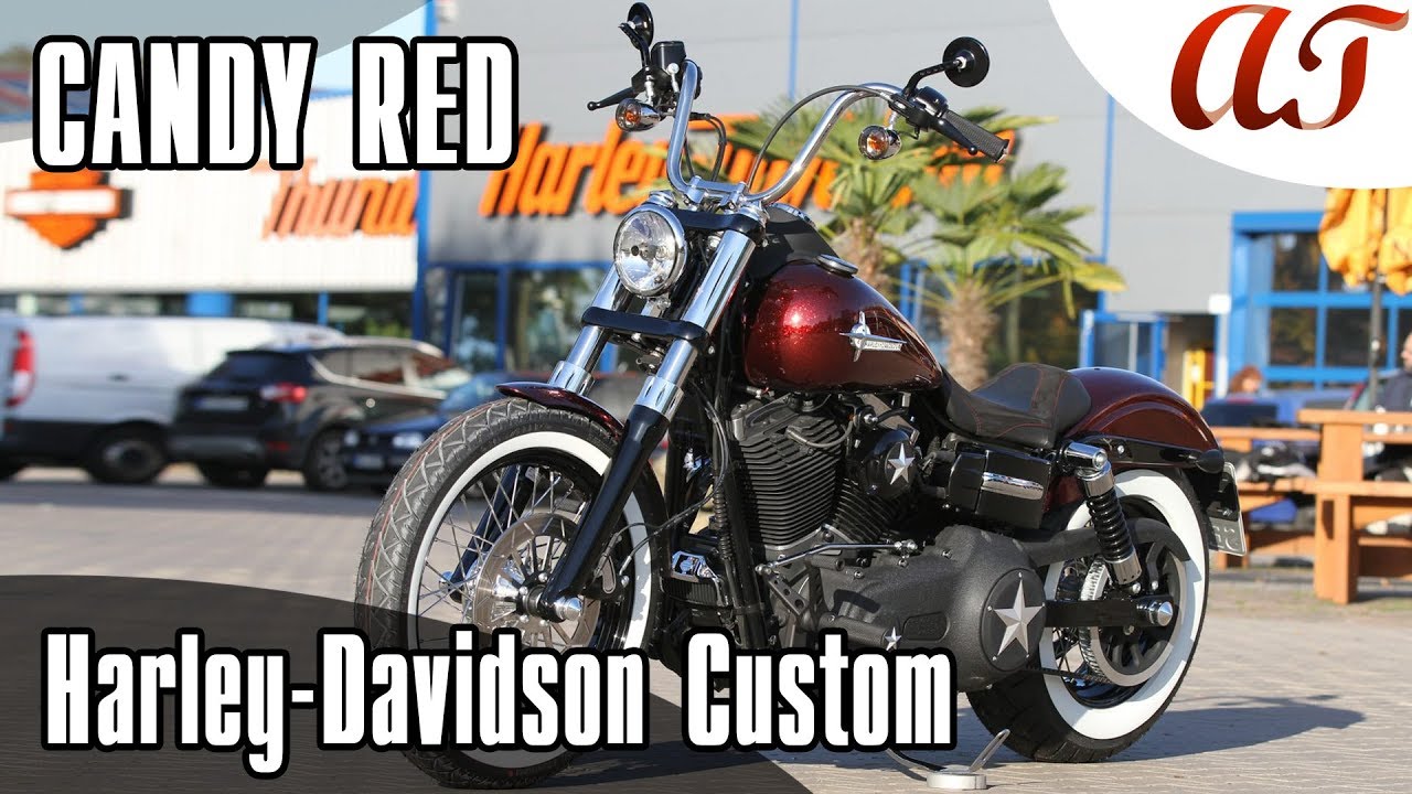 Harley-Davidson STREET BOB Custom: CANDY RED * A&T Design - YouTube