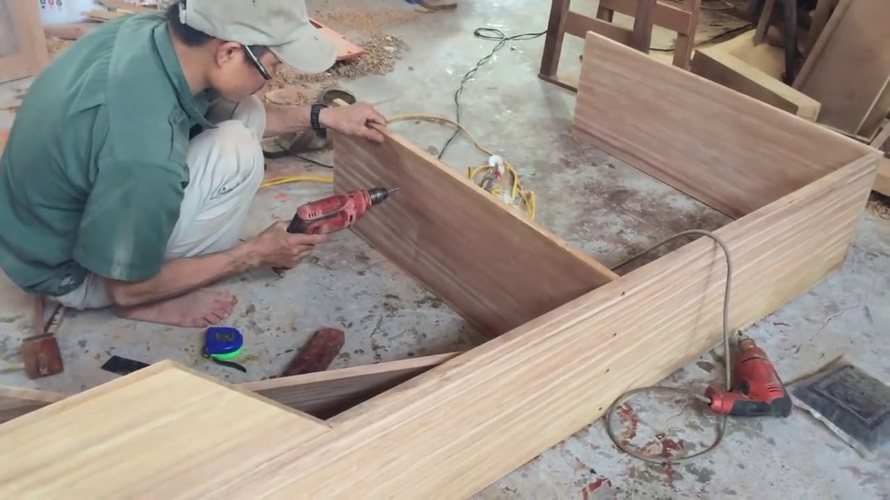 Amazing Woodworking Skill Carpenter - How To Build Kitchen Cabinets ...