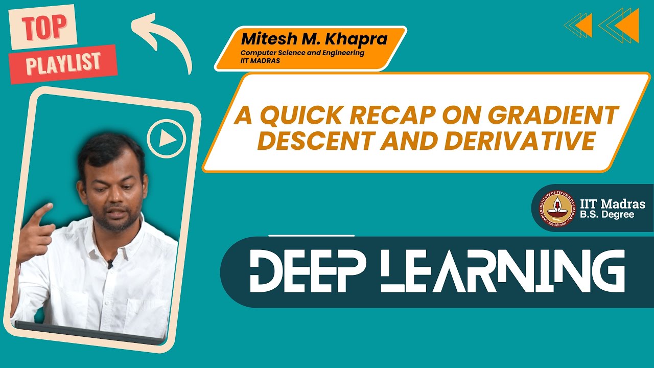 A quick recap on gradient descent and derivative - YouTube