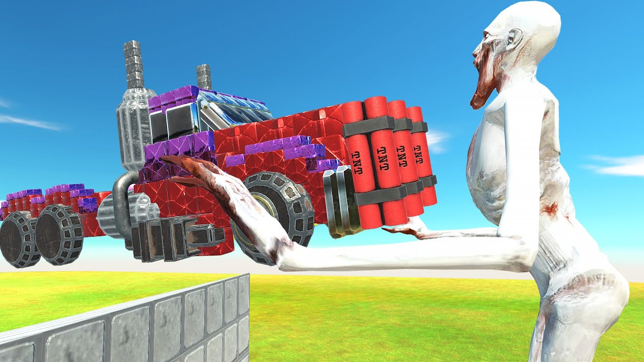 DYNAMITE CAR VS GIANT MONSTERS - Animal Revolt Battle Simulator - YouTube