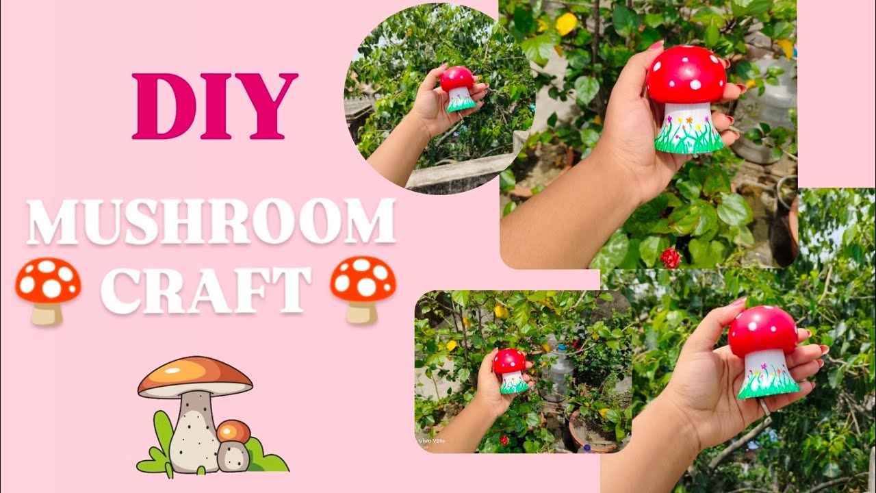 DIY LED Bulb Mushroom Craft || DIY Cute Mushroom From Old Bulb|| Reuse ...