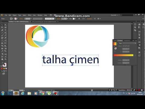 adobe Illustrator texte gradient nasıl verilir