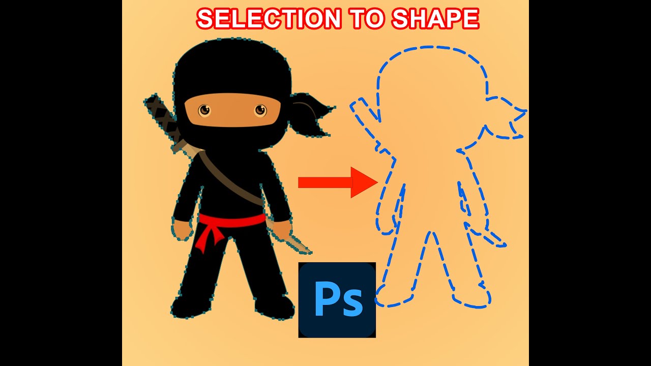 How To Convert Selection Into Path Or Shape In Photoshop YouTube How To Convert Selection Into Path Or Shape In Photoshop YouTube
