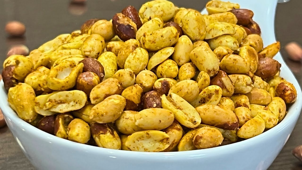 Spicy Roasted Peanuts-How To Make Roasted Peanuts-Masala Peanuts-Easy ...