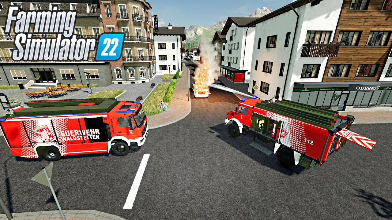 Rare Mods FS22 🚒 Fire Trucks 👨‍🚒 Waldstetten Map Farming Simulator 22 ...