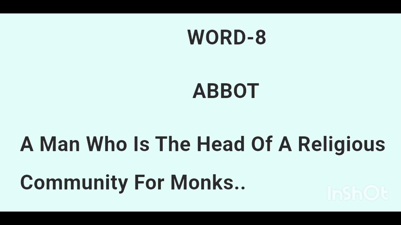 Meaning Of ABBOT@LearnEnglishWords-s7p#Abbot Meaning#learning#language ...