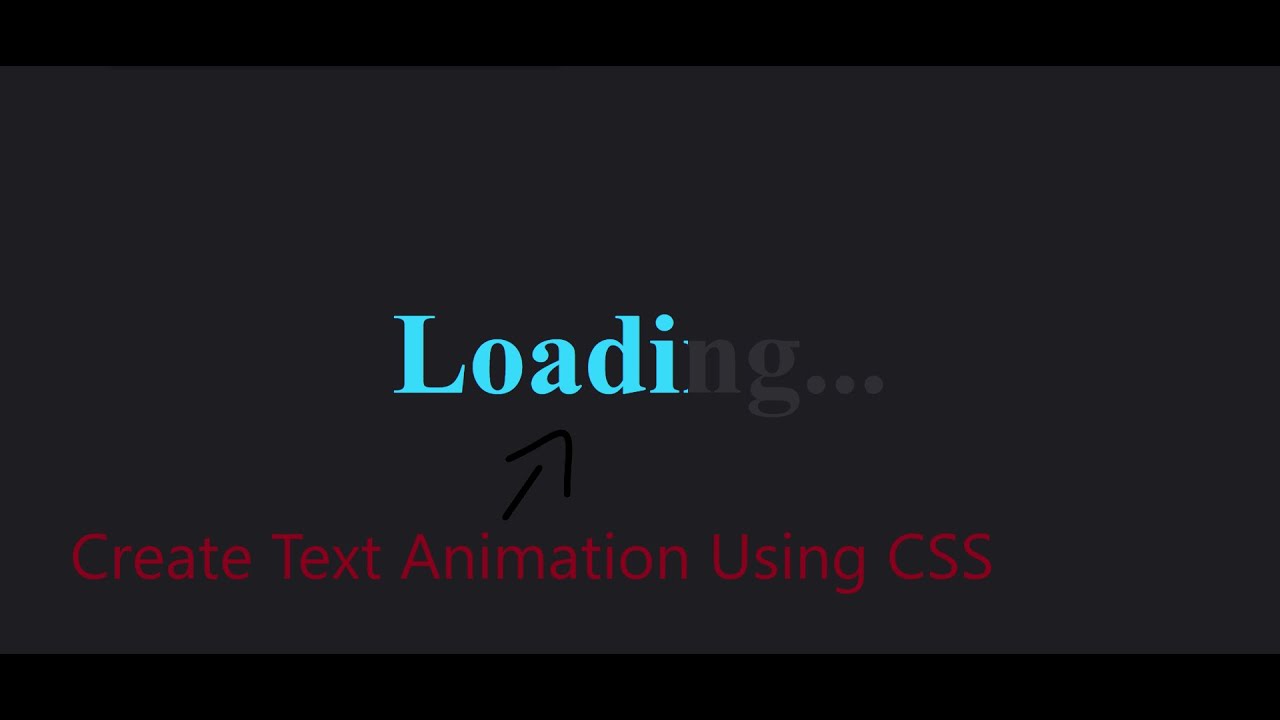 Create Text Animation Effects Using Html And Css Youtube 1176