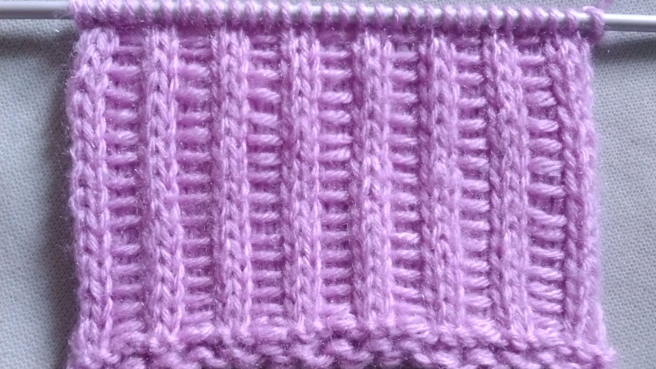Double Slip stitch Rib Knitting Pattern for Scarves,Cowls, Blanket,Cap ...