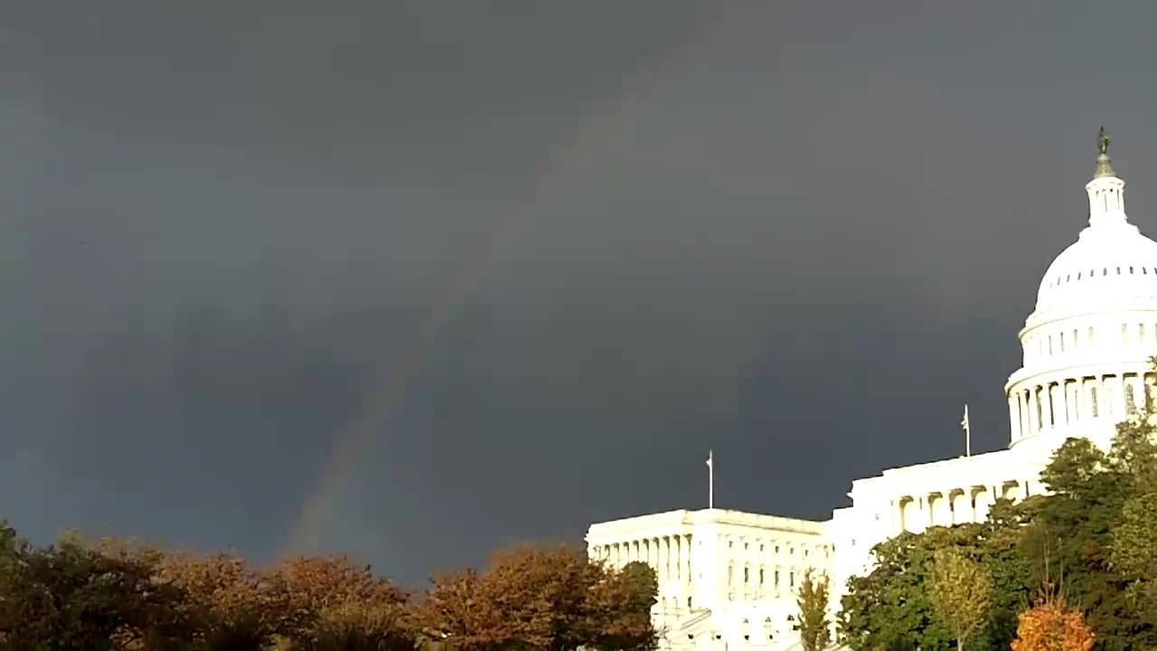 Rainbow Over The U.S. Capitol - YouTube